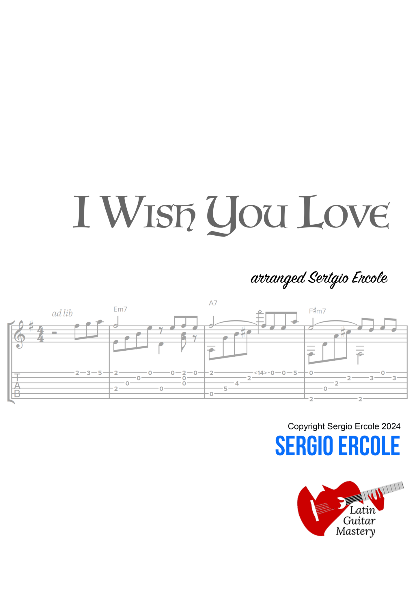 I Wish You Love – Latin Guitar Mastery